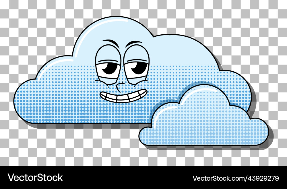 Clouds with facial expression Royalty Free Vector Image