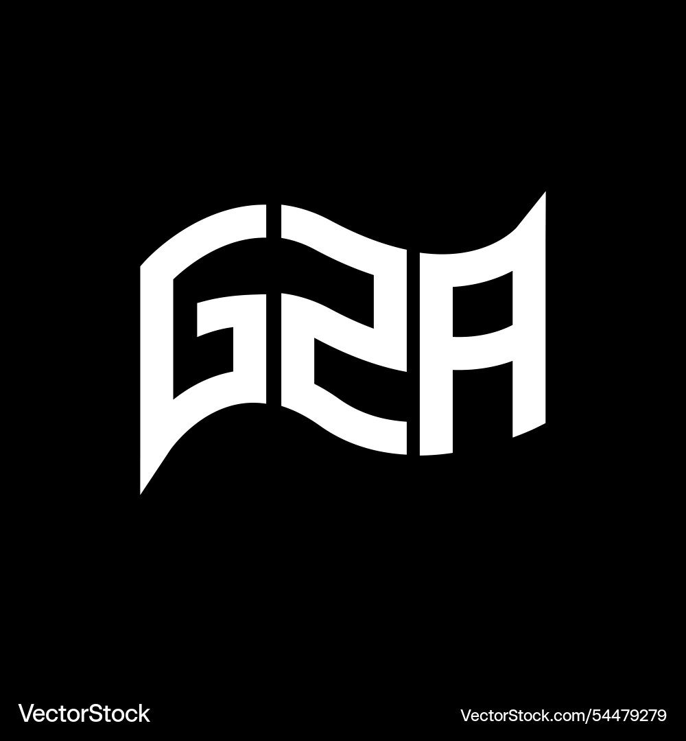 Gza logo design simple and modern Royalty Free Vector Image