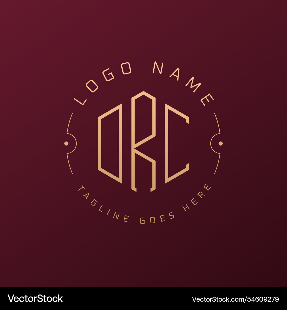 Luxury drc logo design elegant letter Royalty Free Vector