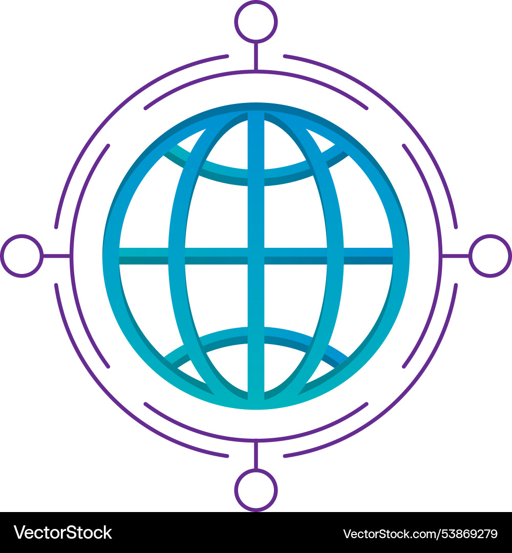 Networking icon internet network logo Royalty Free Vector