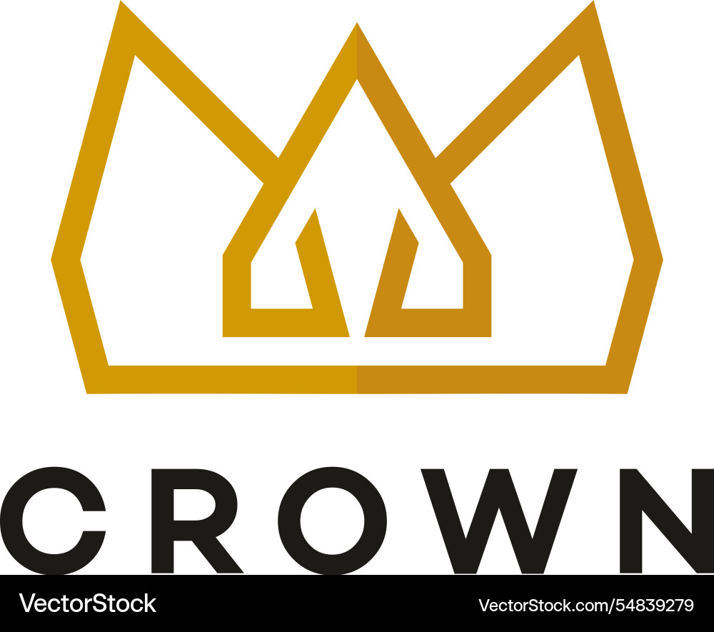 Vintage logo creative crown template Royalty Free Vector