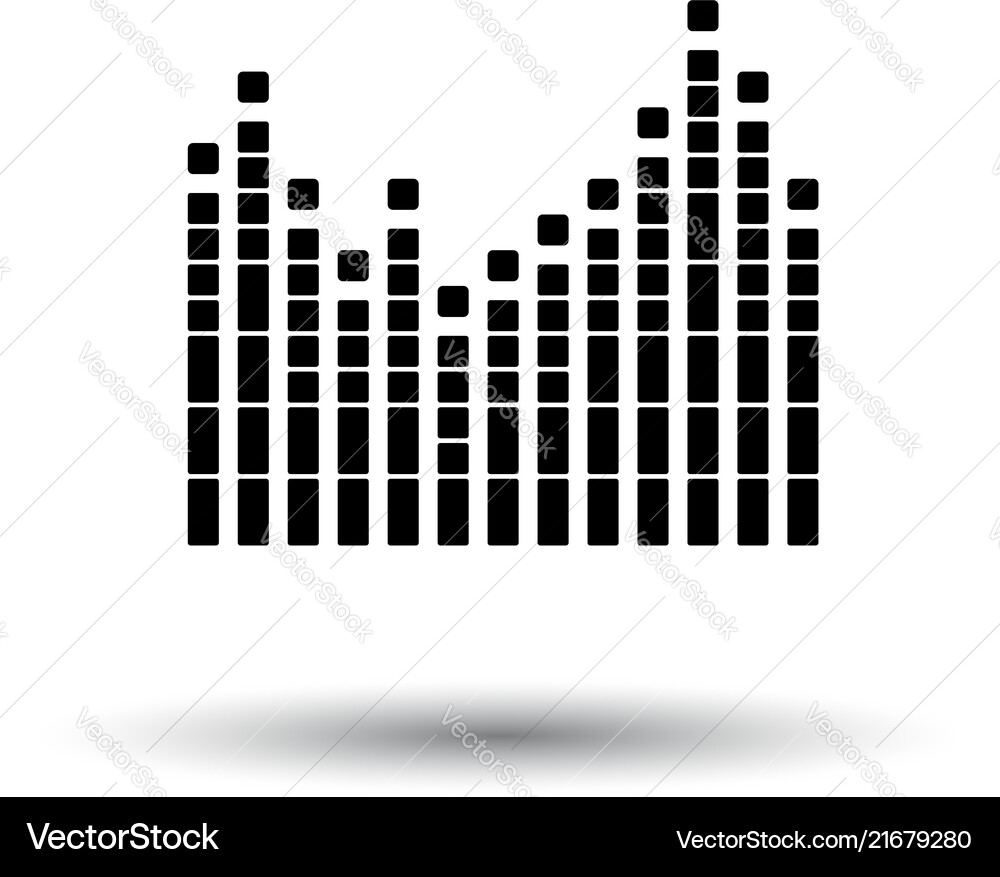 Graphic equalizer icon Royalty Free Vector Image