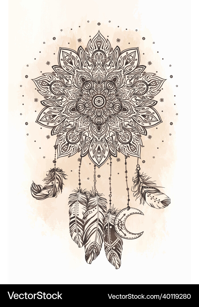 Hand drawn native american indian talisman Vector Image