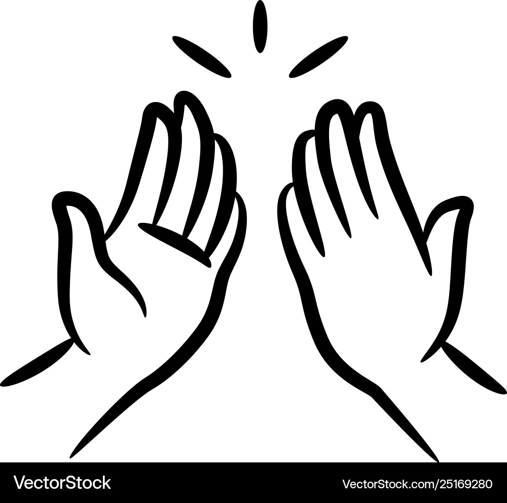 High five Royalty Free Vector Image - VectorStock