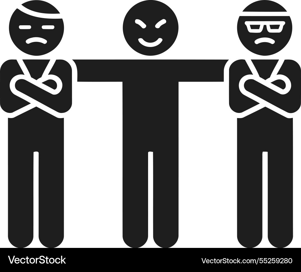 Manipulation influence icon Royalty Free Vector Image