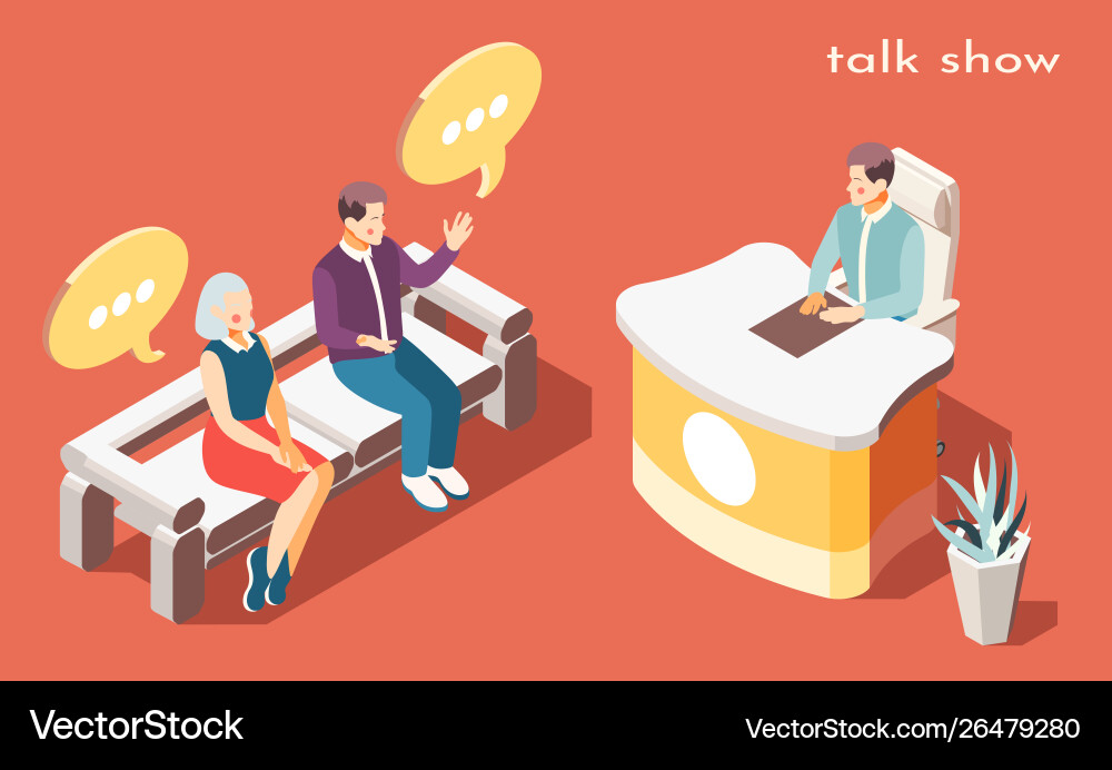 Talk show background Royalty Free Vector Image