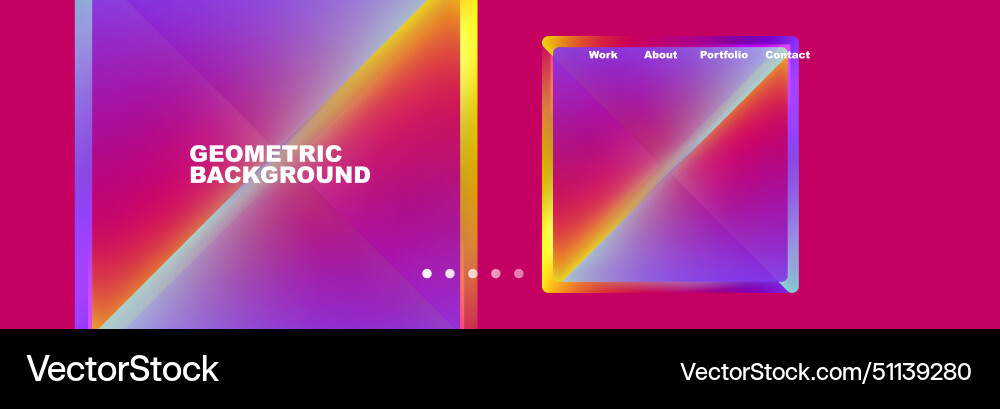 Vibrant geometric background with a rainbow Vector Image