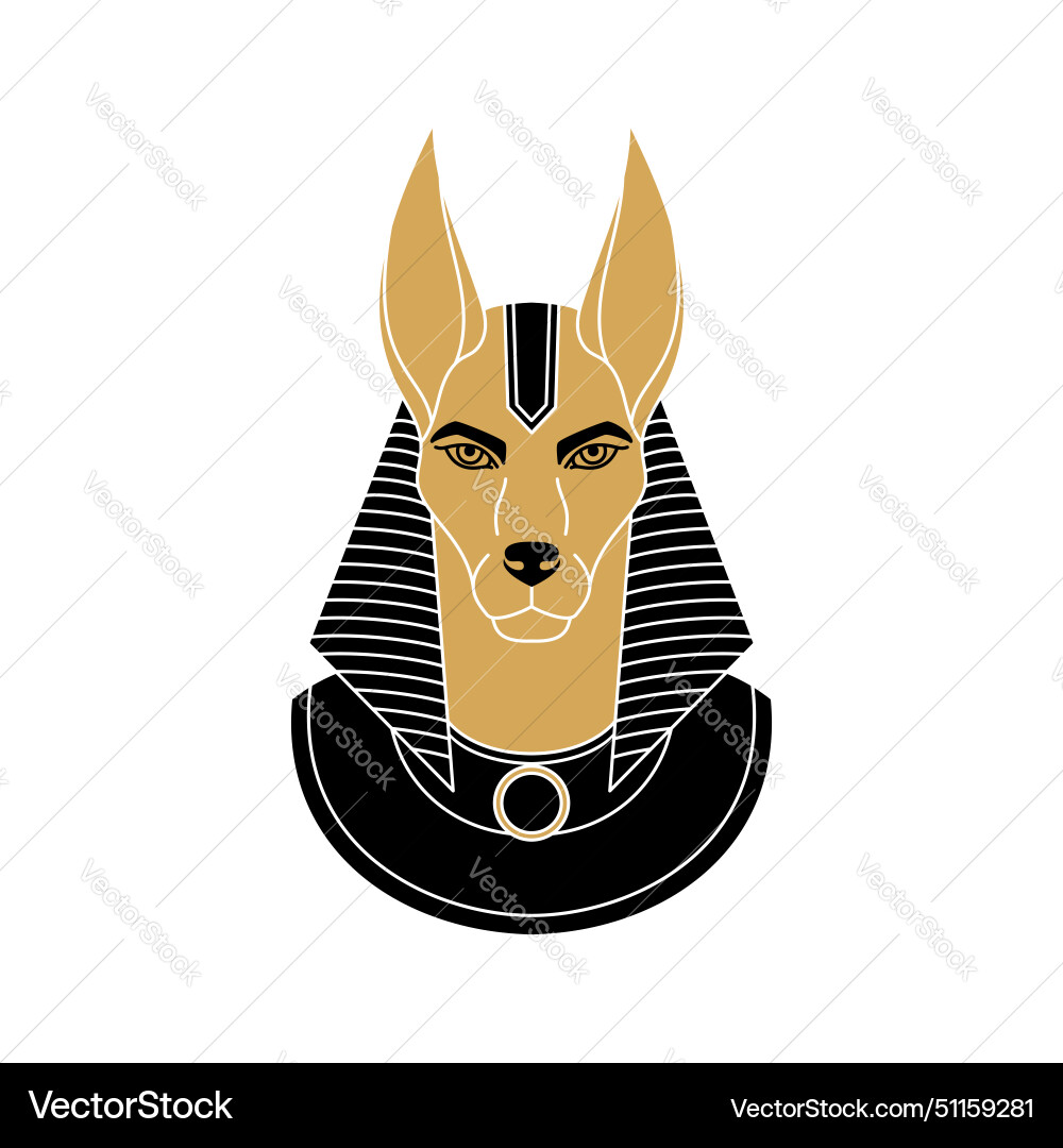 Anubis the god of ancient egypt Royalty Free Vector Image