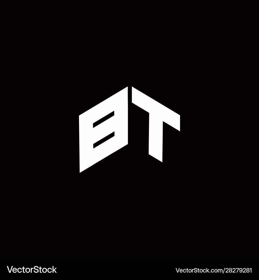 Bt logo monogram modern design template Royalty Free Vector