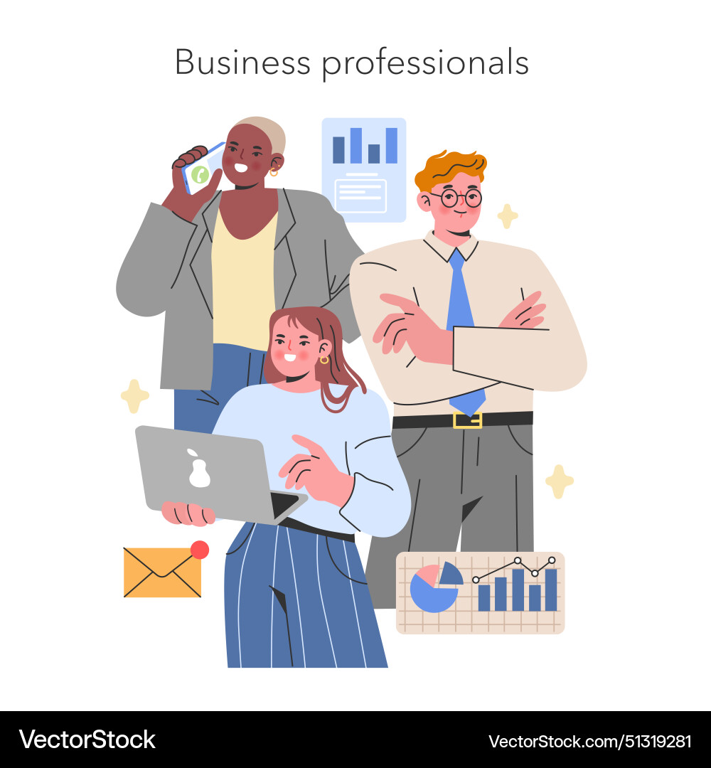 Business professionals concept Royalty Free Vector Image