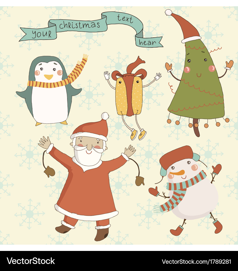 Cartoon characters Royalty Free Vector Image - VectorStock