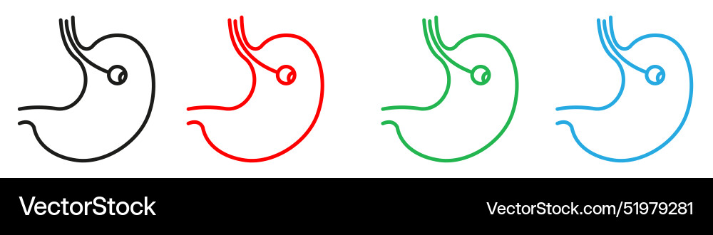 Endoscopy icon mark in filled style Royalty Free Vector