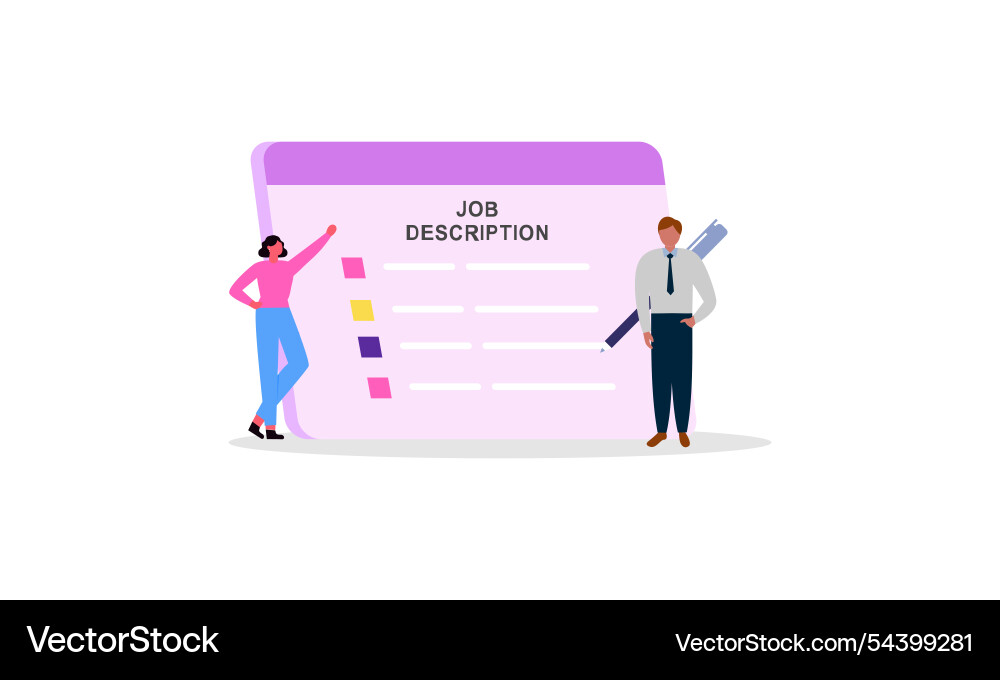 Job Duties And Responsibilities Description Vector Image