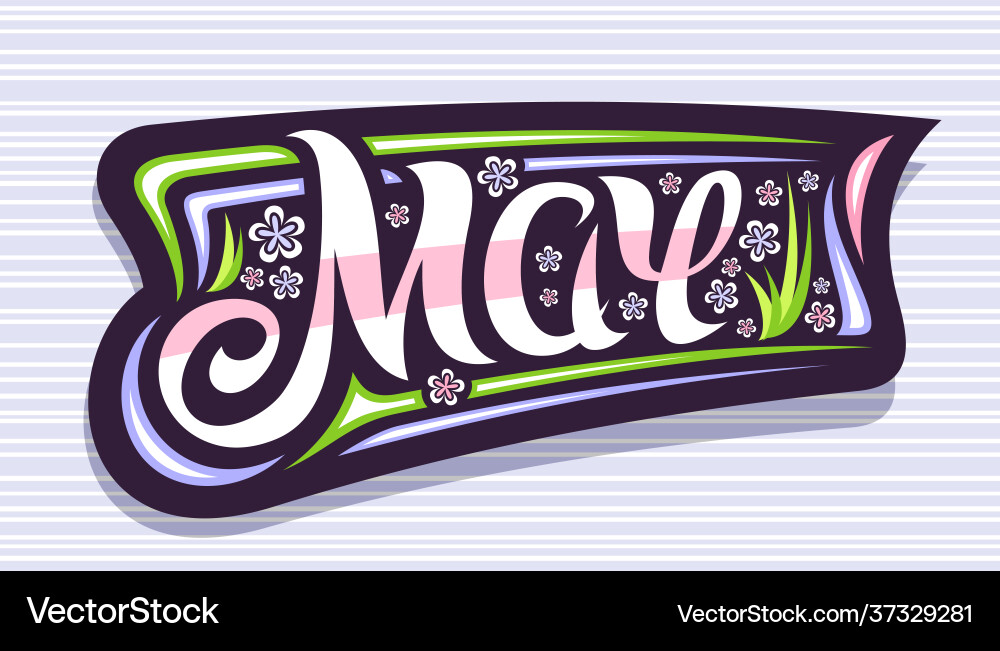 May Floral Banner Royalty Free Vector Image - VectorStock