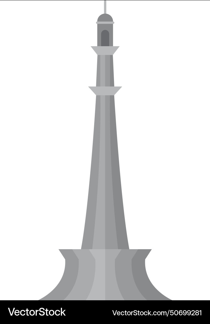 Pakistan minar monument Royalty Free Vector Image