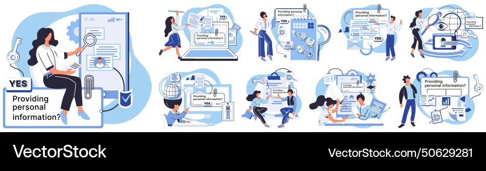 Personal information privacy in cyberspace Vector Image