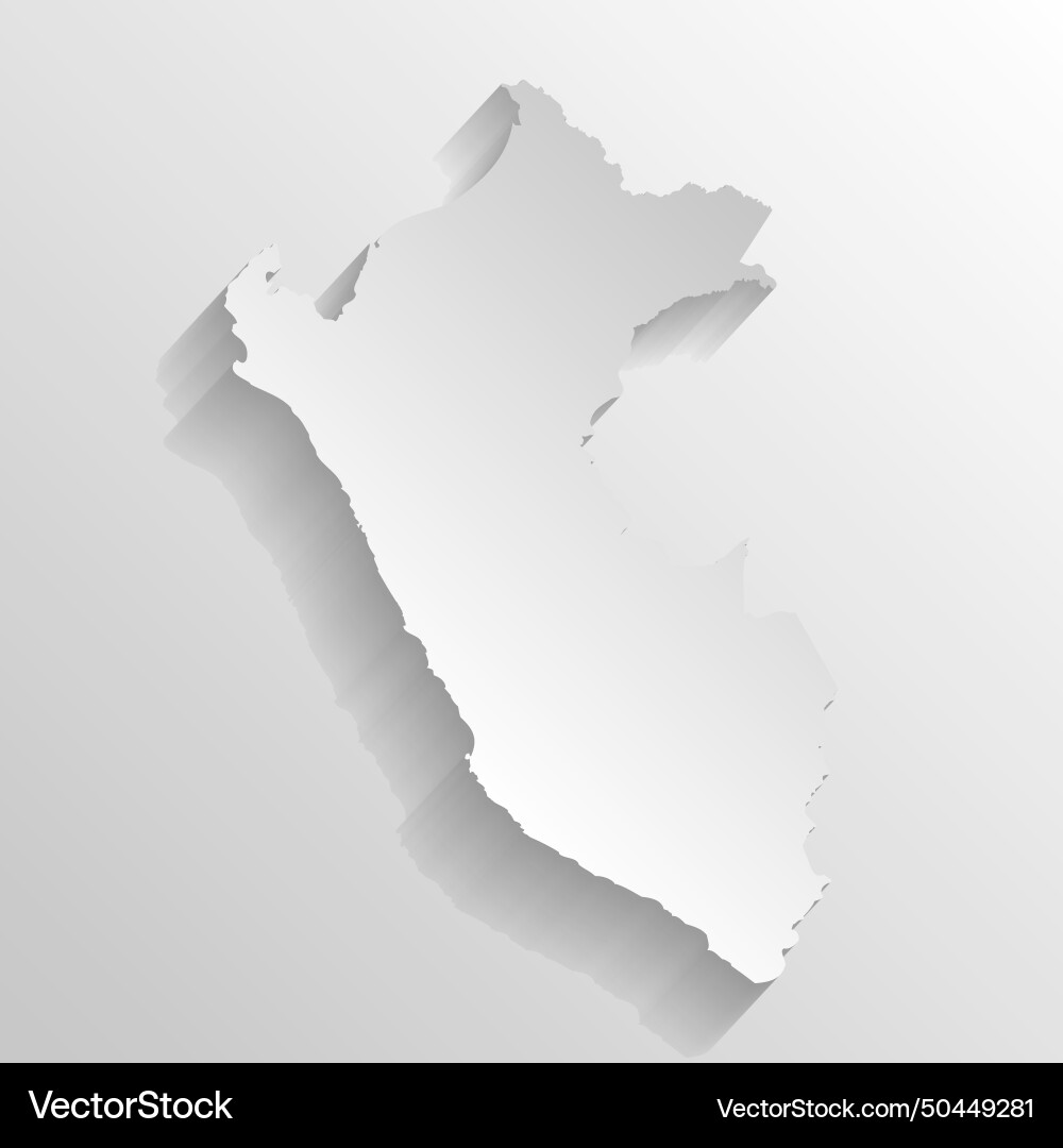 Peru country map silhouette Royalty Free Vector Image