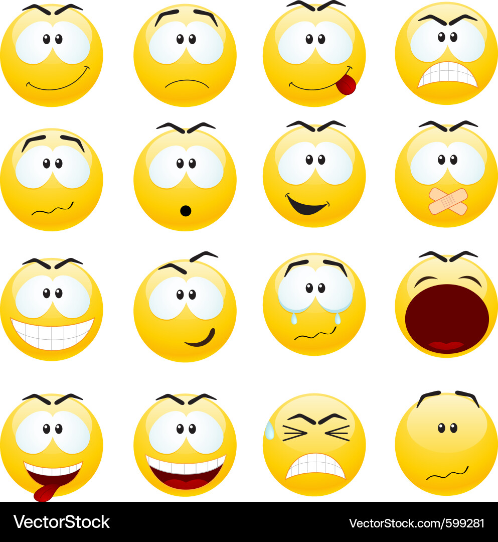 Smiley faces Royalty Free Vector Image - VectorStock
