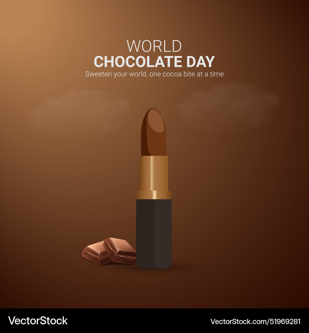 World chocolate day creative ads design world Vector Image