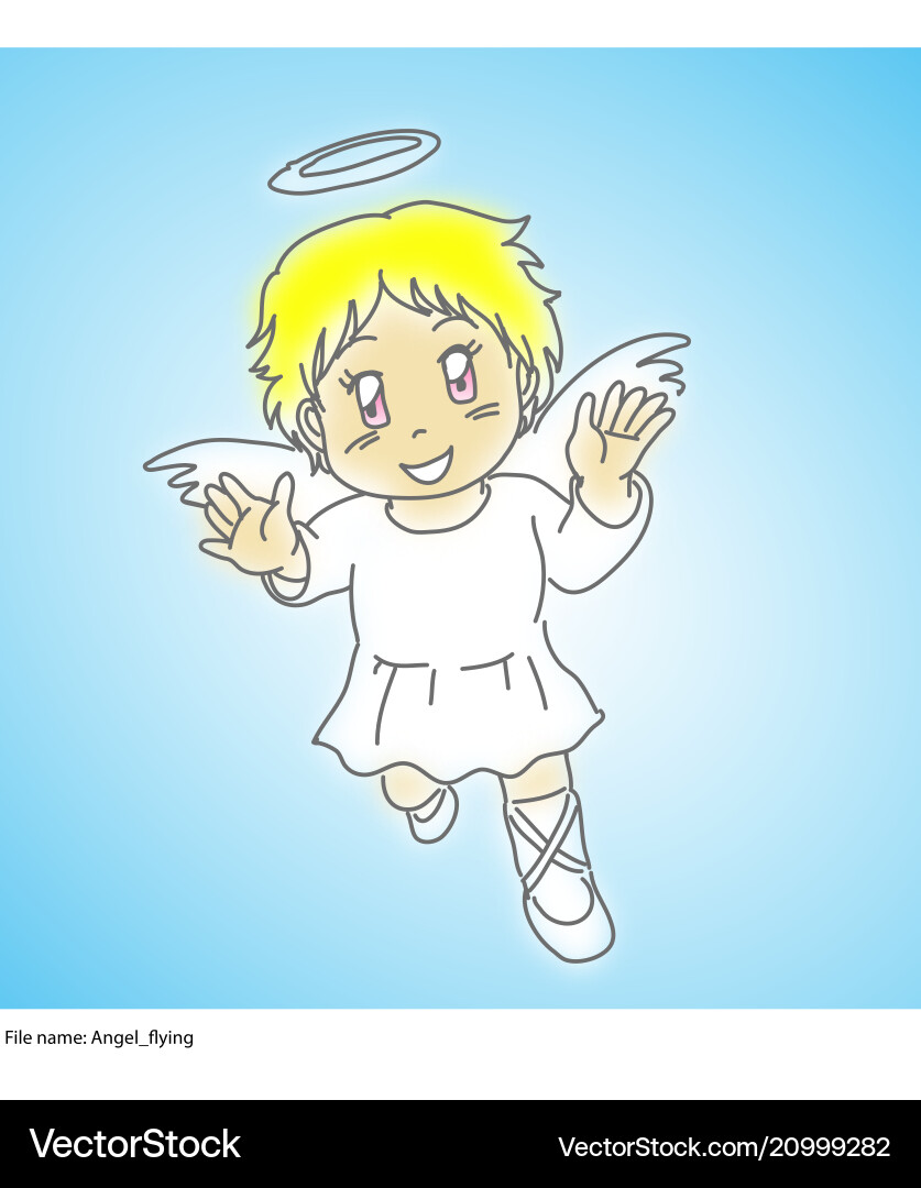 Angel flying Royalty Free Vector Image - VectorStock