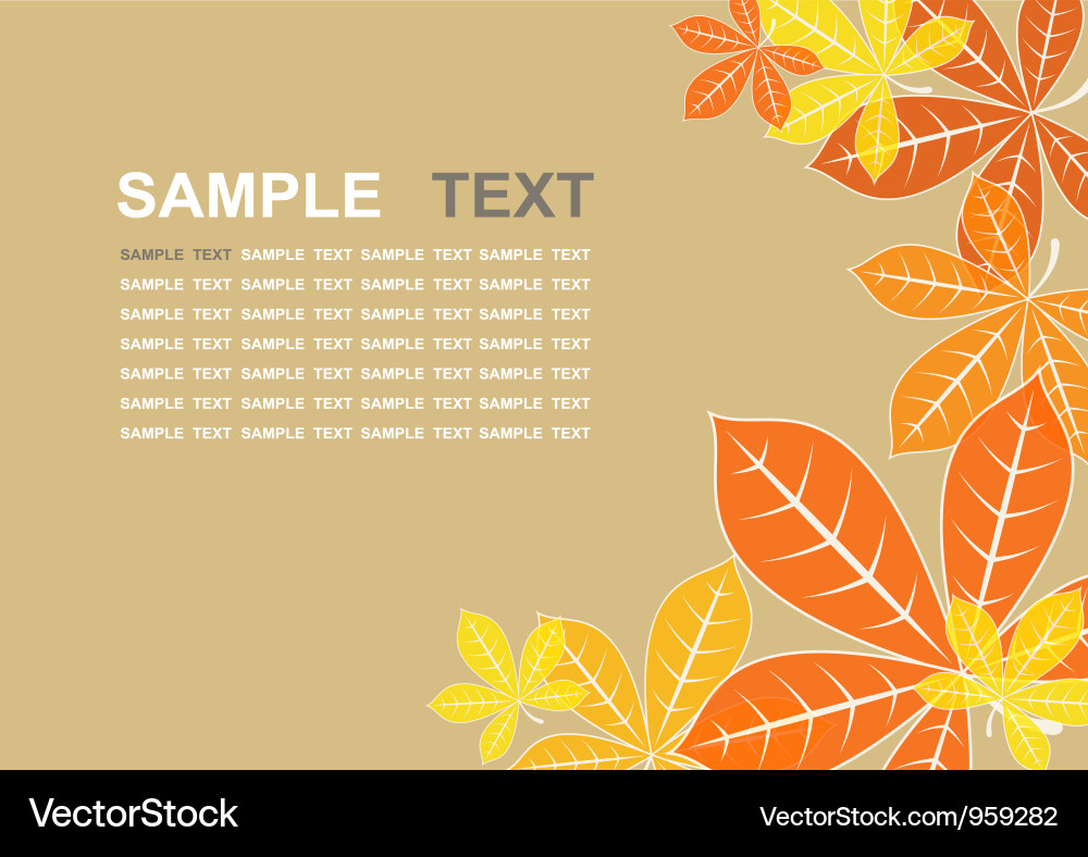 Autumn Leaves Background Royalty Free Vector Image
