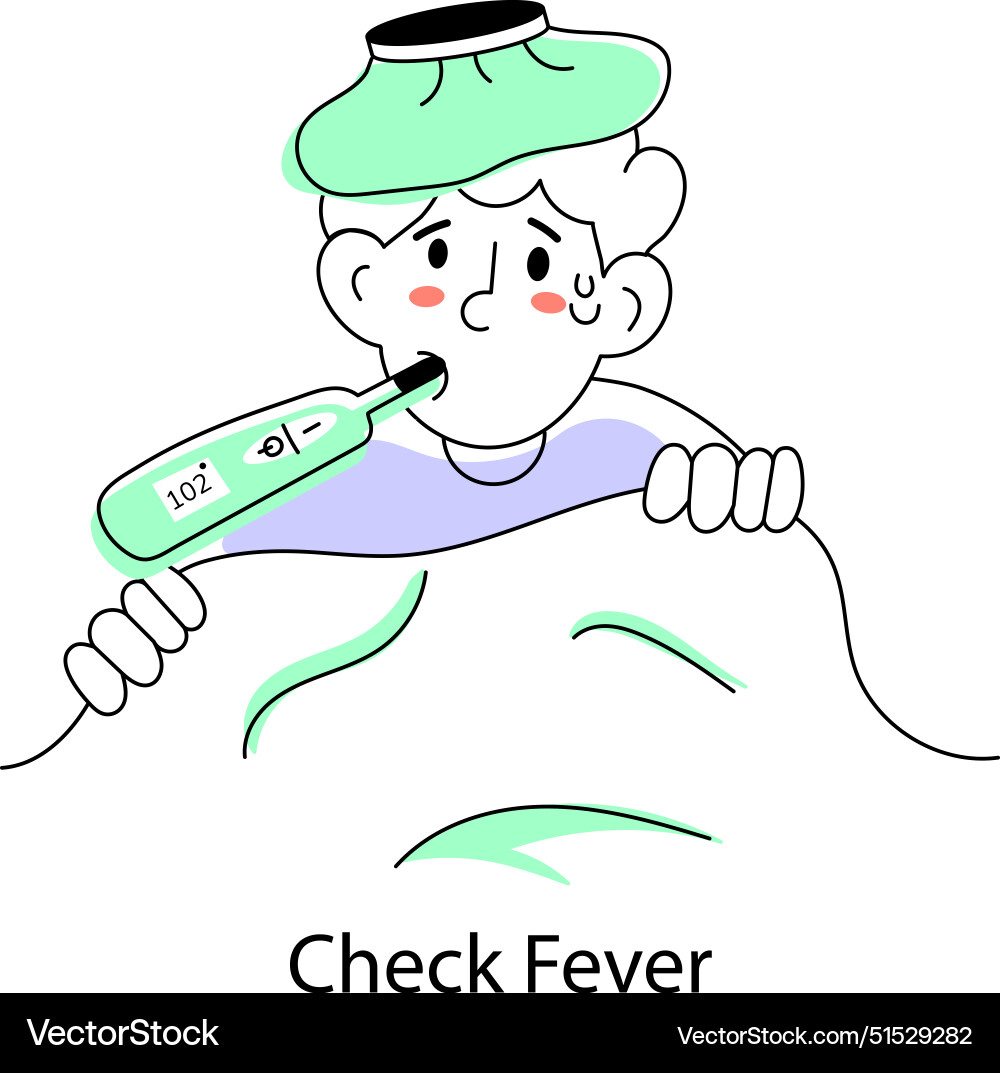 Check fever Royalty Free Vector Image - VectorStock