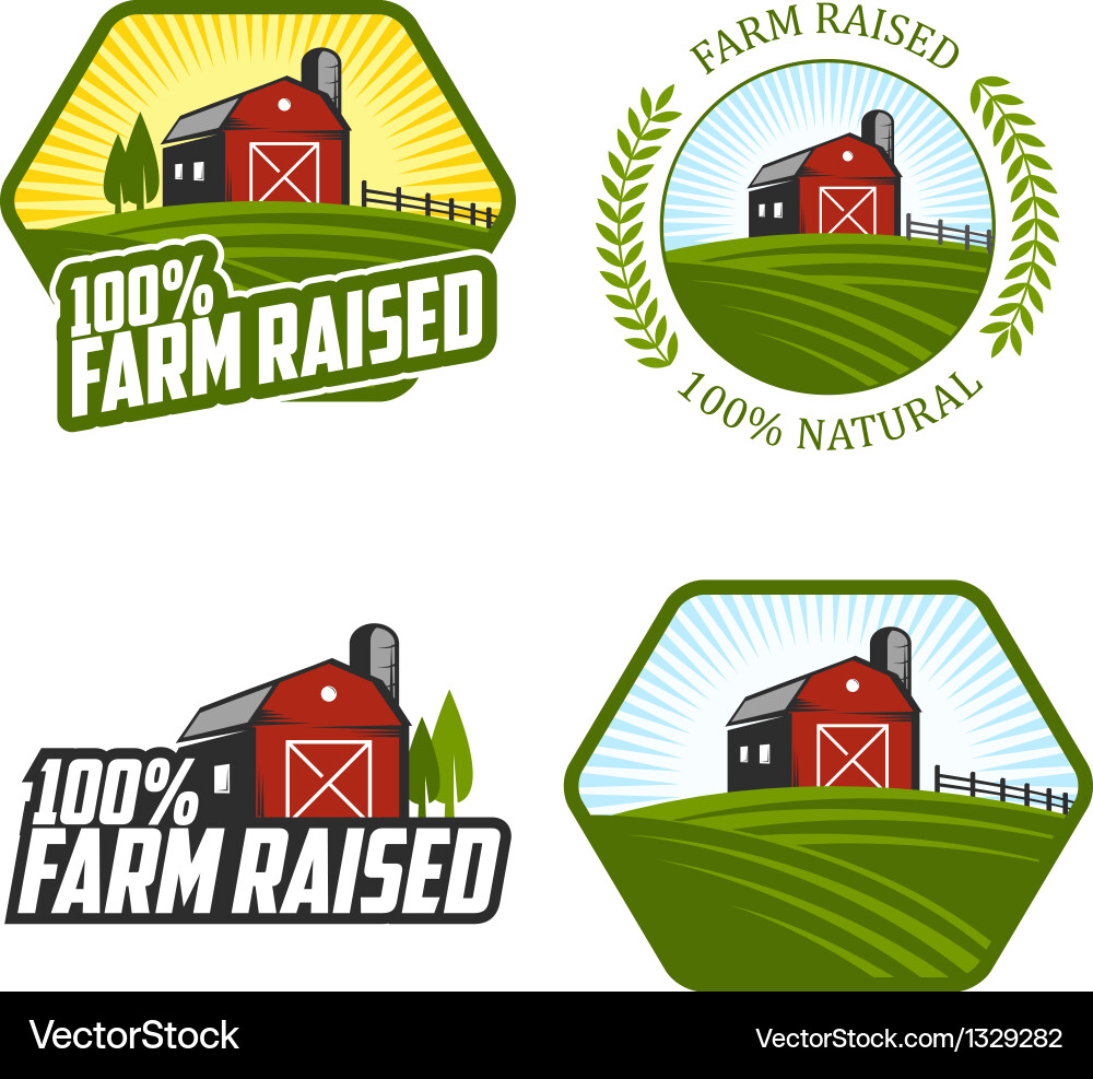 Farm Labels & Badges Collection Royalty Free Vector