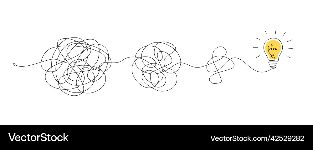 From Chaos to Solution Royalty Free Vector Image