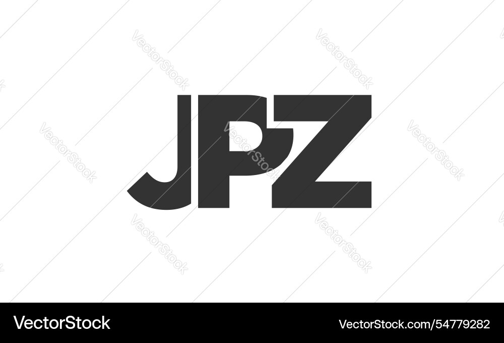 Jpz Logo Design Vorlage mit stark und modern Vektorbild
