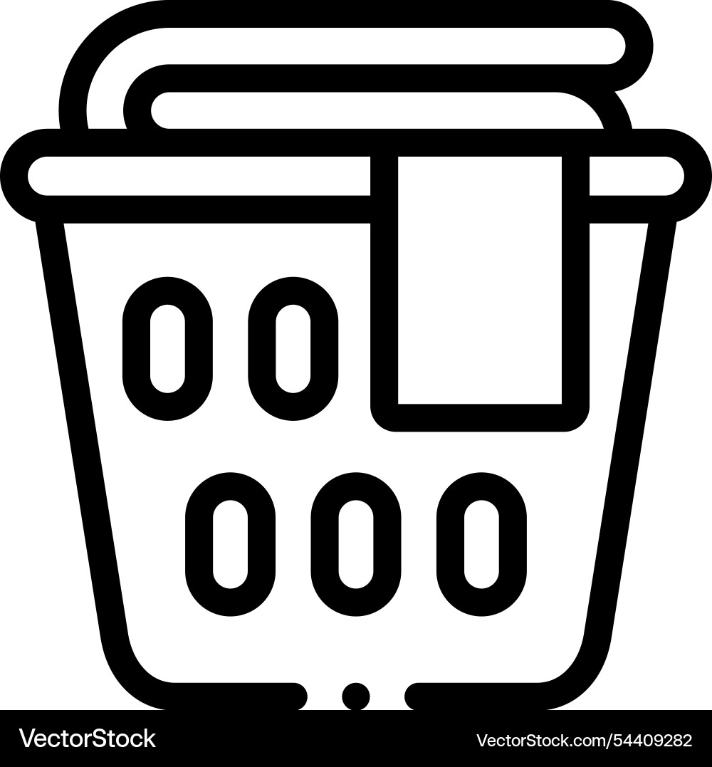 Laundry icon thin linear style design isolated Vector Image