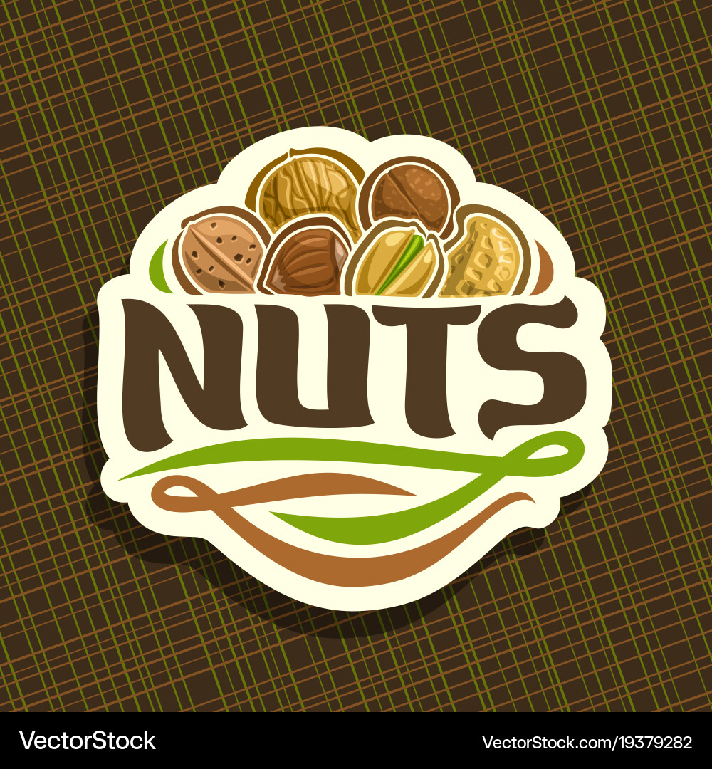 Logo for nuts Royalty Free Vector Image - VectorStock
