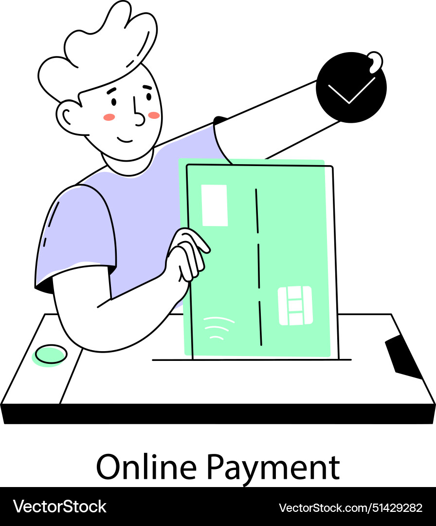 Online payment Royalty Free Vector Image - VectorStock