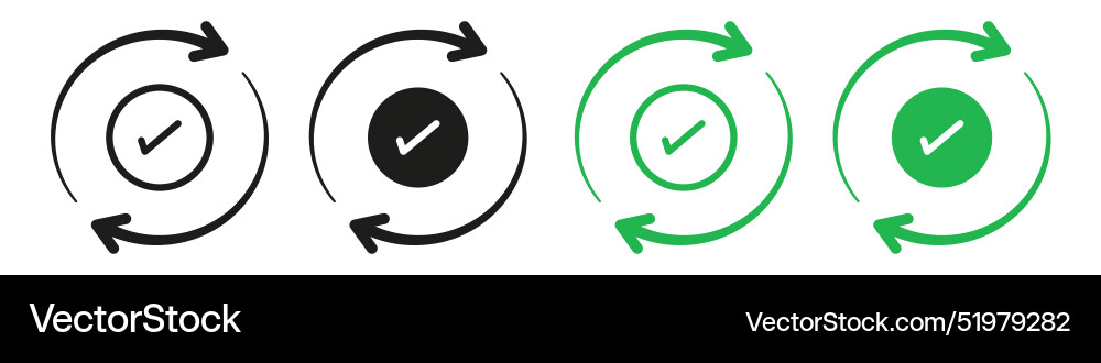 Safety assurance tick mark icon representing Vector Image