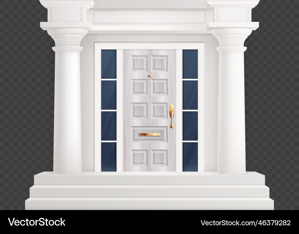 Traditional house front composition Royalty Free Vector