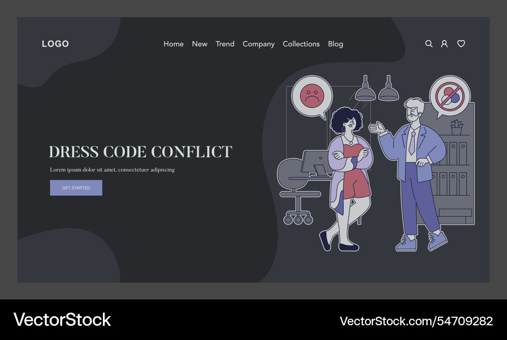 Workplace disputes flat Royalty Free Vector Image