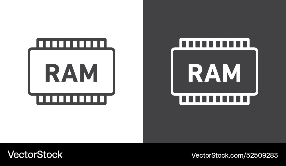 Ram memory icon Royalty Free Vector Image - VectorStock