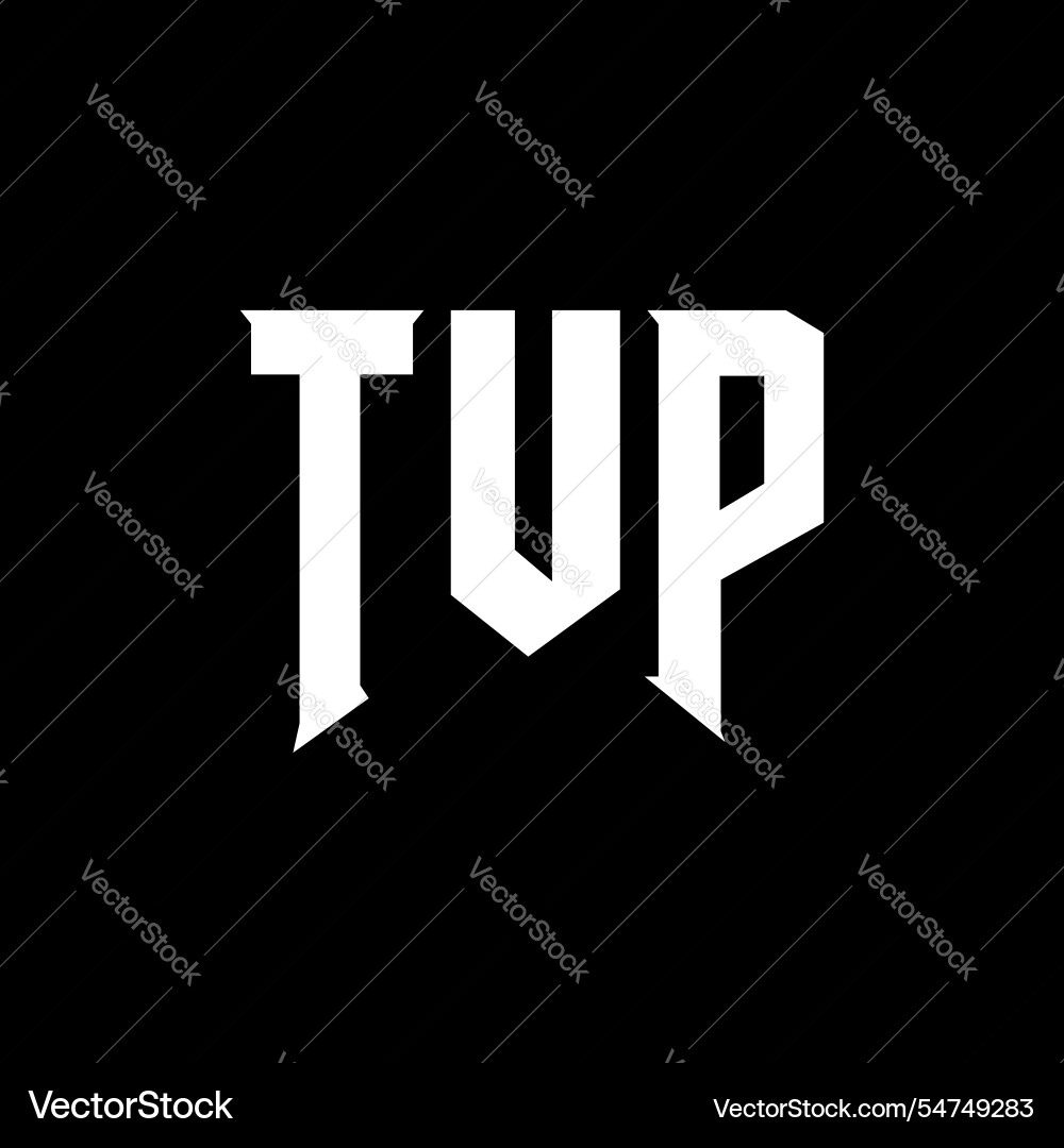 Tup letter logo design for technology company Vector Image