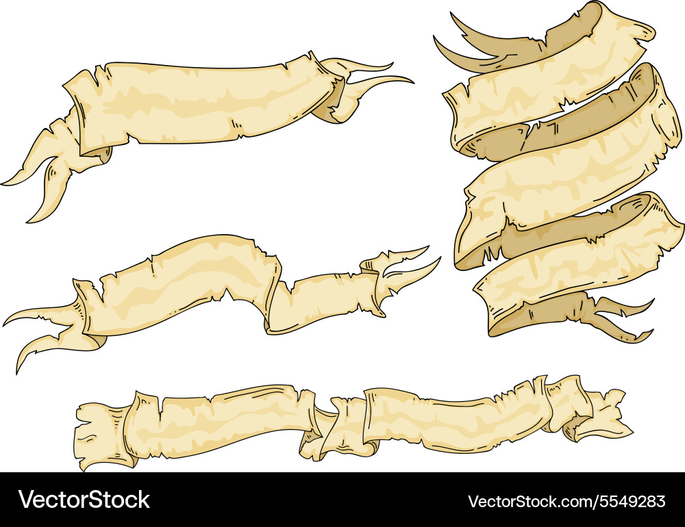 Vintage Ribbon Scrolls Royalty Free Vector Image