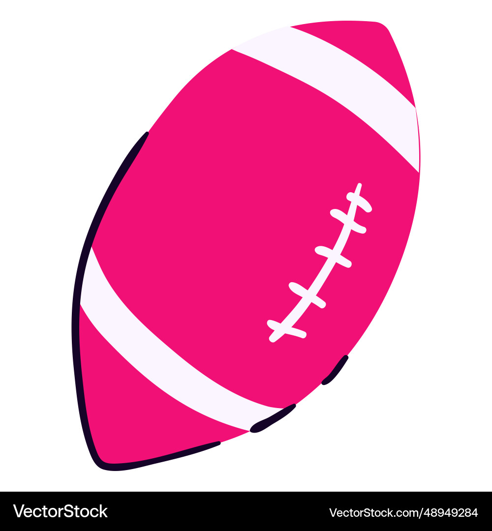 Pink football flat Royalty Free Vector Image - VectorStock