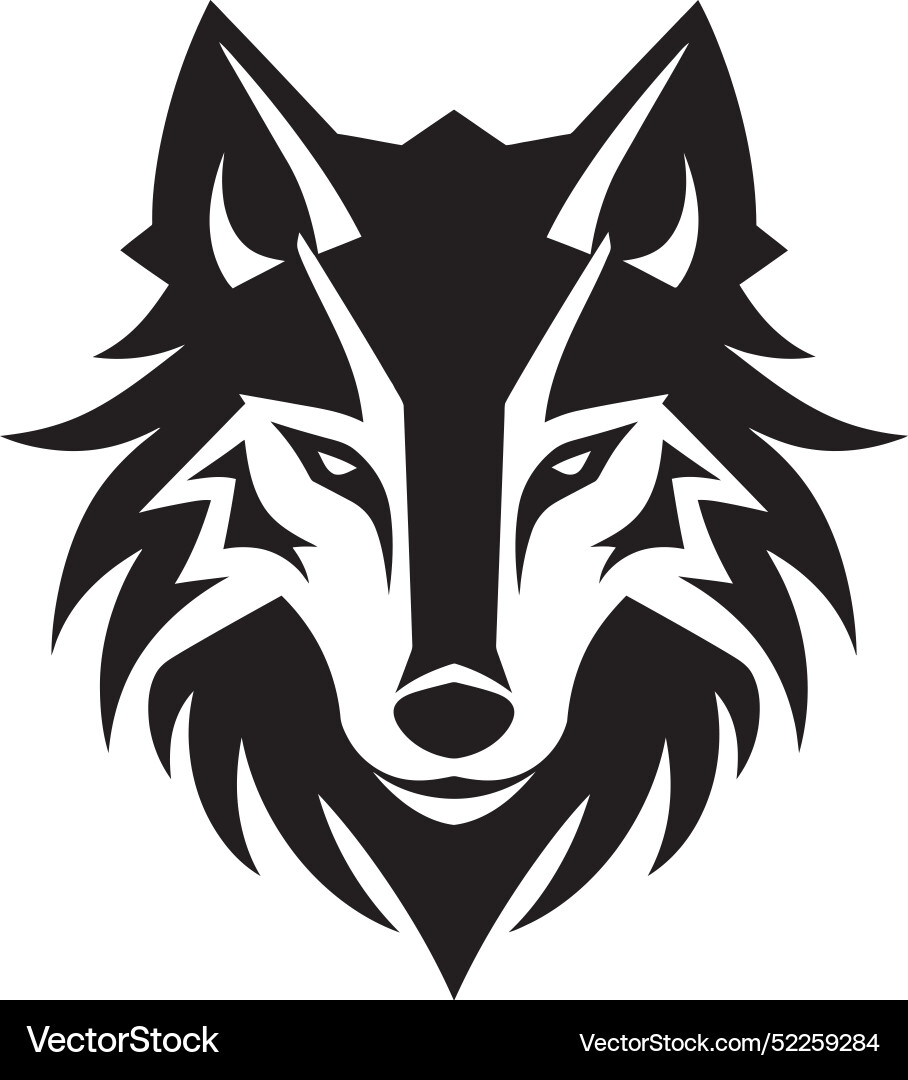 Stark spirits black wolves howlers graphite Vector Image