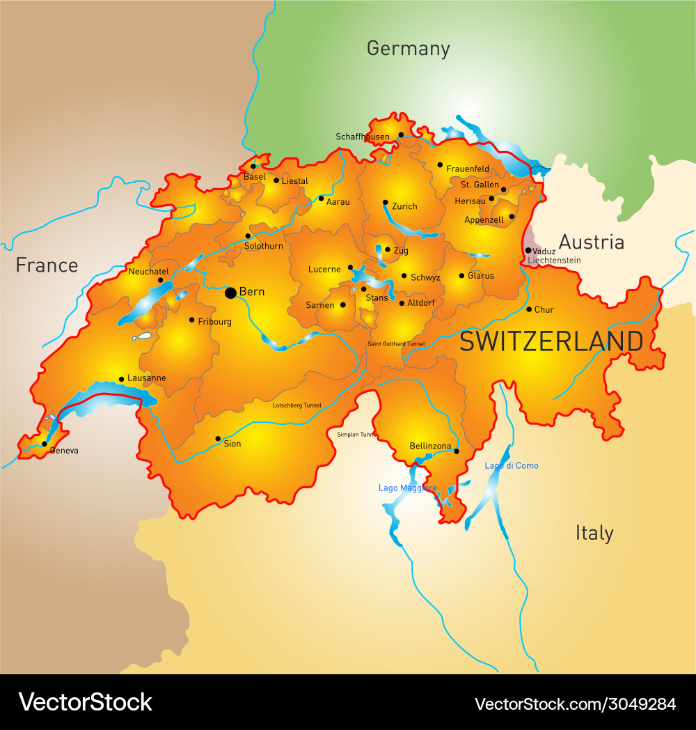 Switzerland Royalty Free Vector Image - VectorStock