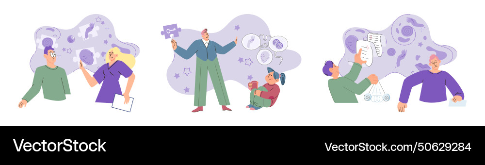 Talk therapy psychiatry combines medical Vector Image