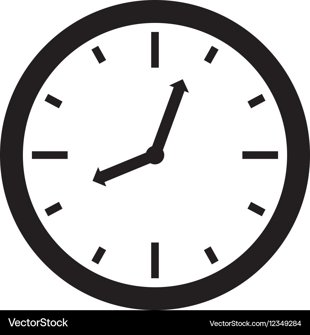 Time clock symbol Royalty Free Vector Image - VectorStock