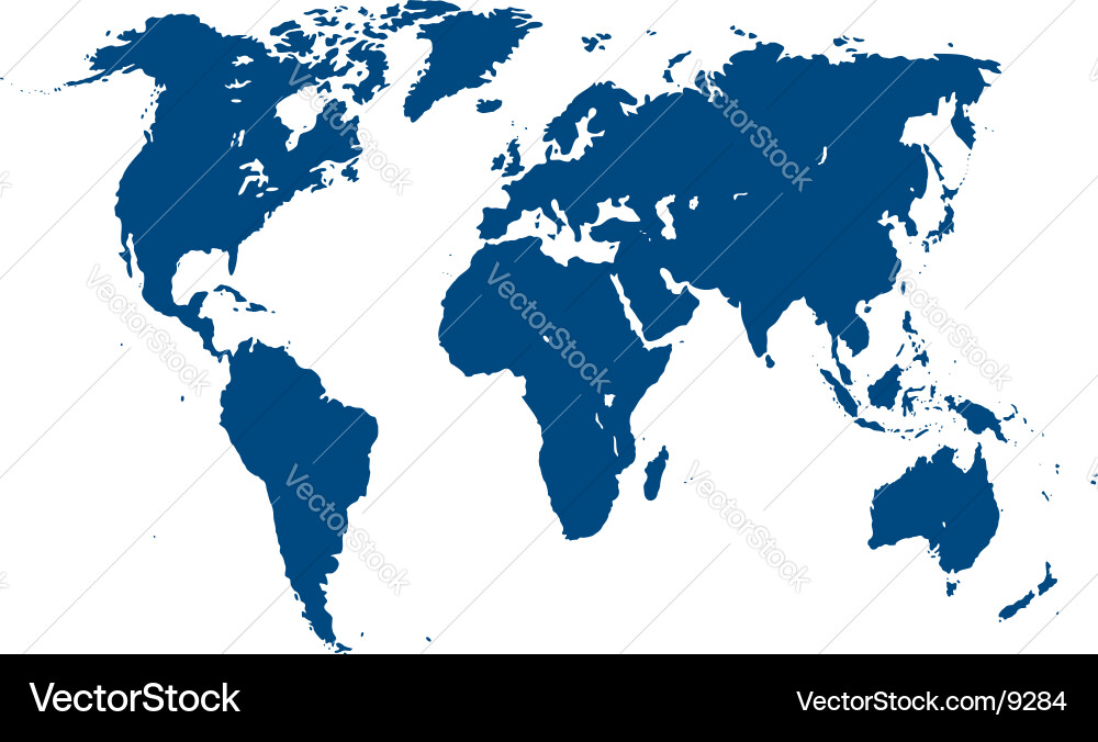 World map Royalty Free Vector Image - VectorStock