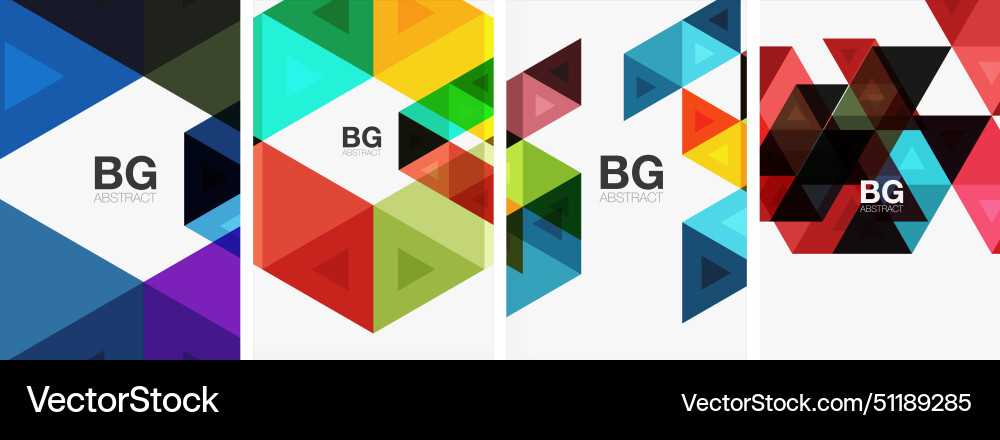 Colorful geometric shapes with bg on them Vector Image