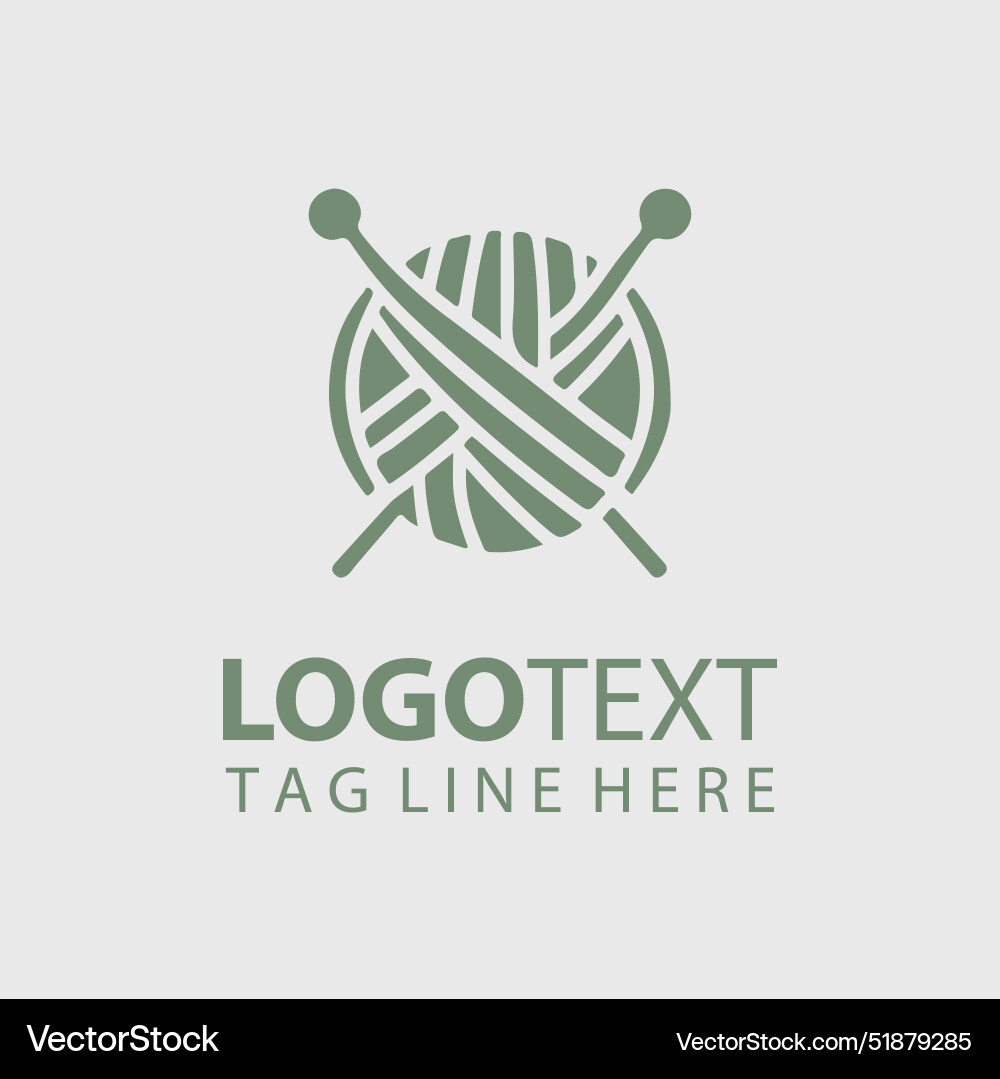 Knitting logo Royalty Free Vector Image - VectorStock