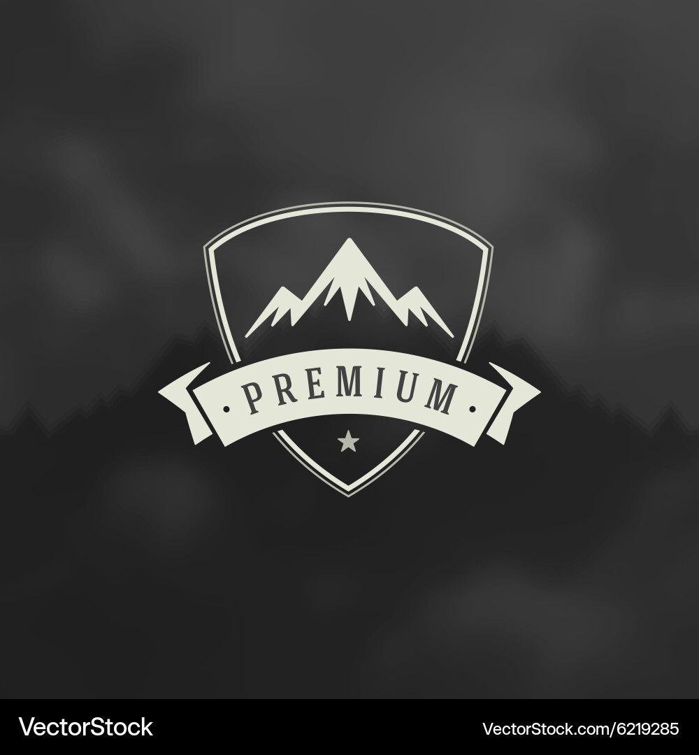 Mountain design element in vintage style Vector Image