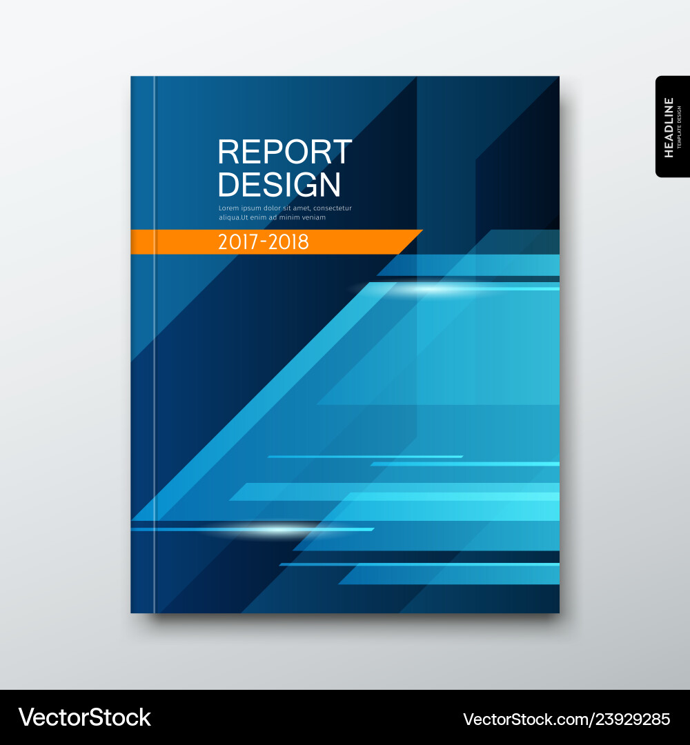 Report design abstract blue background Royalty Free Vector