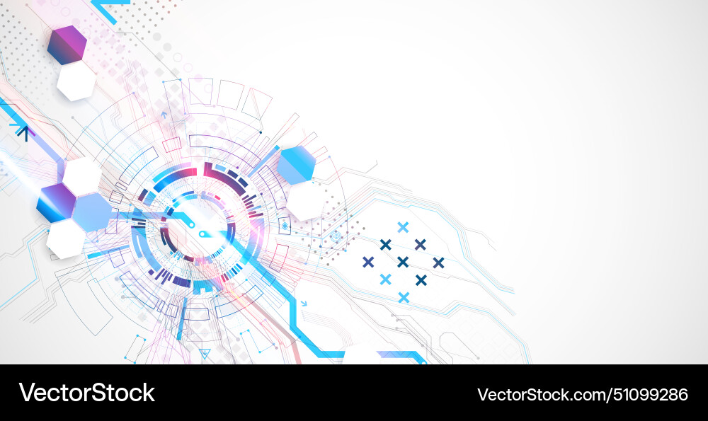 Abstract background on a technological theme Vector Image
