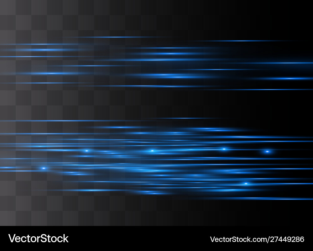 Blue horizontal glare Royalty Free Vector Image